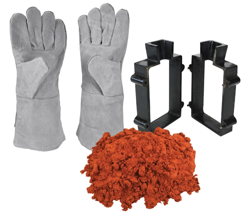 Sand Casting Set with Petrobond Sand Casting Clay, Cast Iron Mold Flas ...